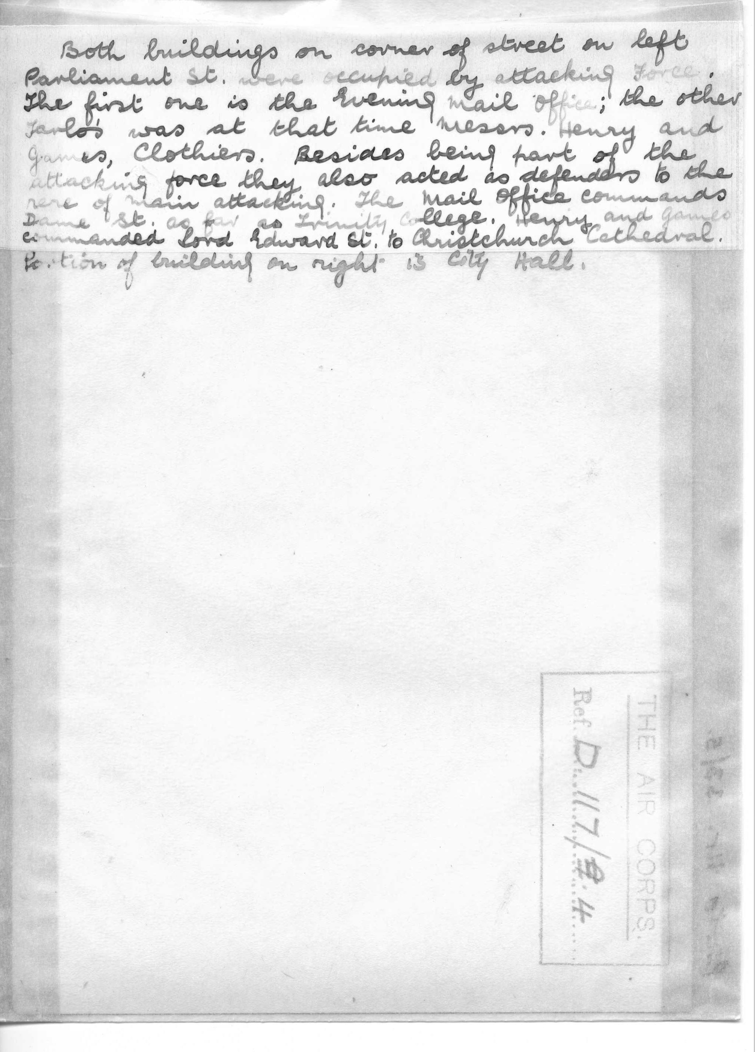 Military Archives | P33: Buildings and places in (City Hall) area,…